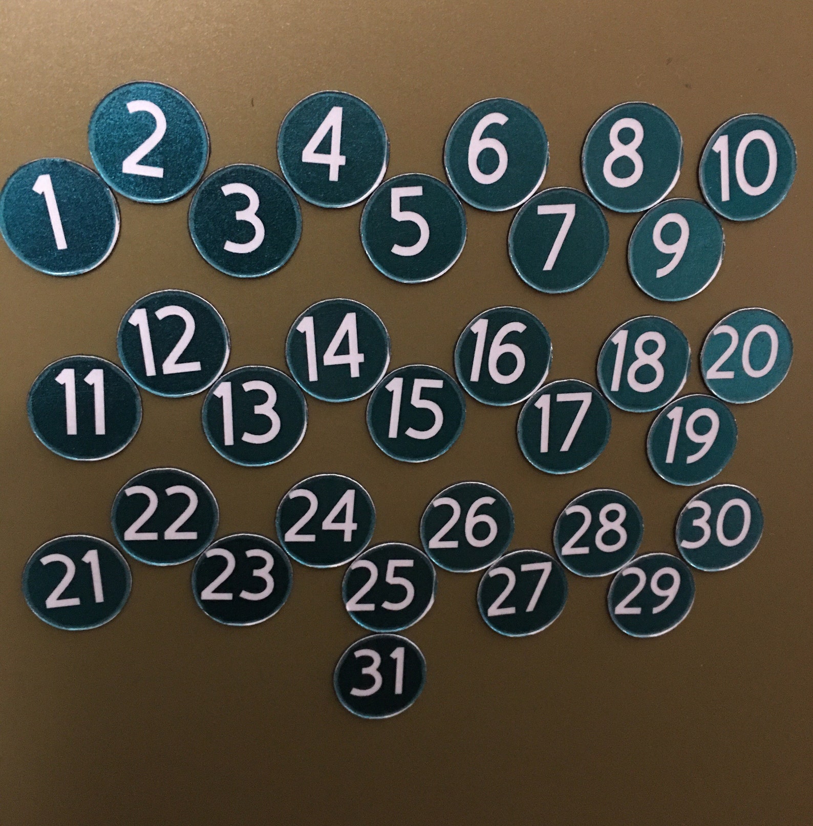 Foiled Magnetic Numbers // Beautiful Foiled Planner Numbers - Etsy