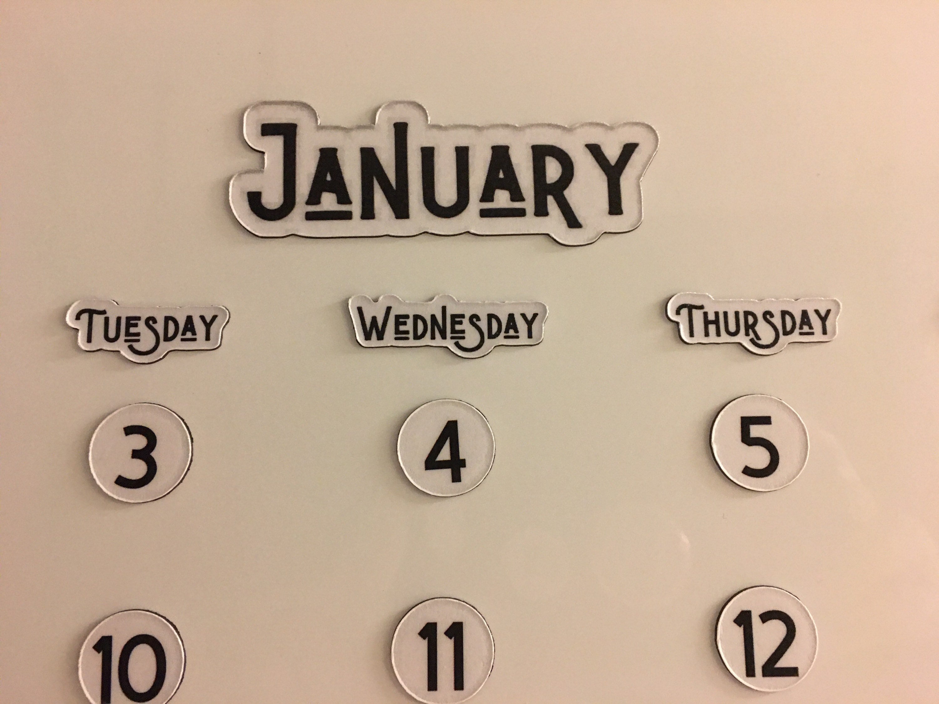 Days of the Week Magnets / Magnetic Calendar Days of the Week - Etsy UK