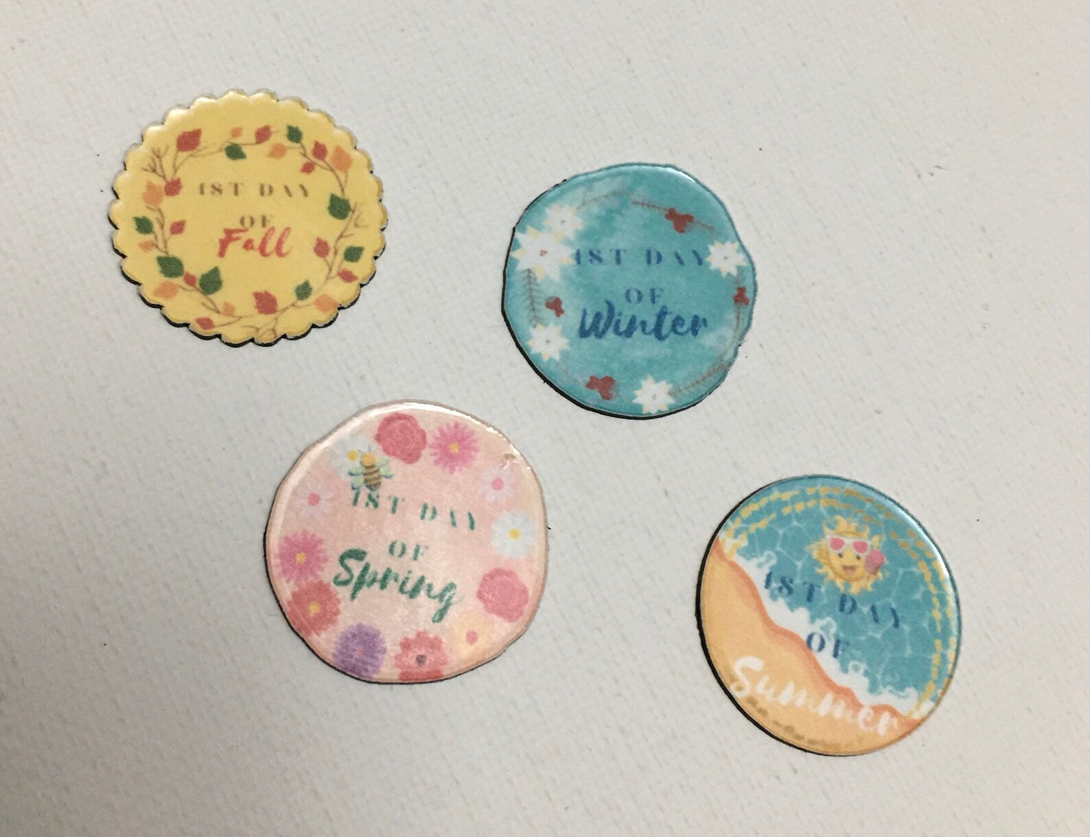 Colorful Holiday Reminder Magnets Set of 23 // Perpetual | Etsy