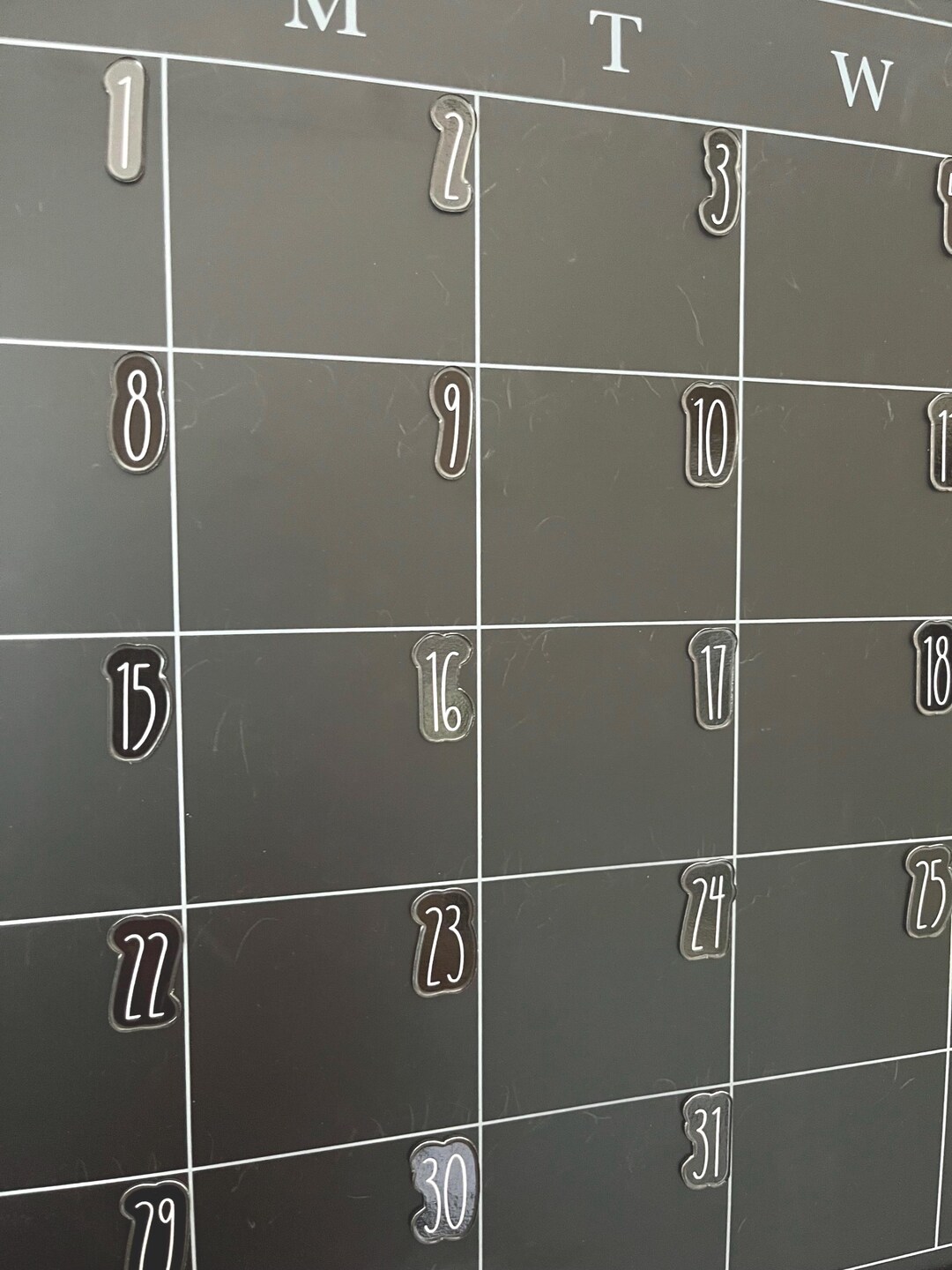 Rae Dunn Magnet Numbers for Calendar or Board Black Background With ...