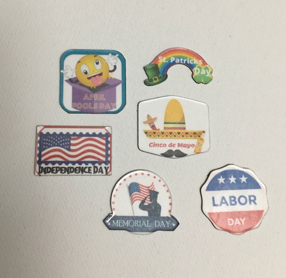 Colorful Holiday Reminder Magnets Set of 23 // Perpetual - Etsy