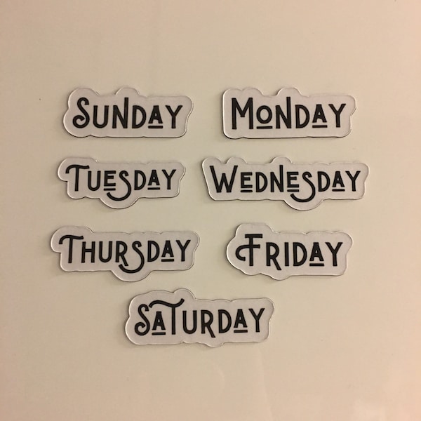 Days of the Week - Etsy
