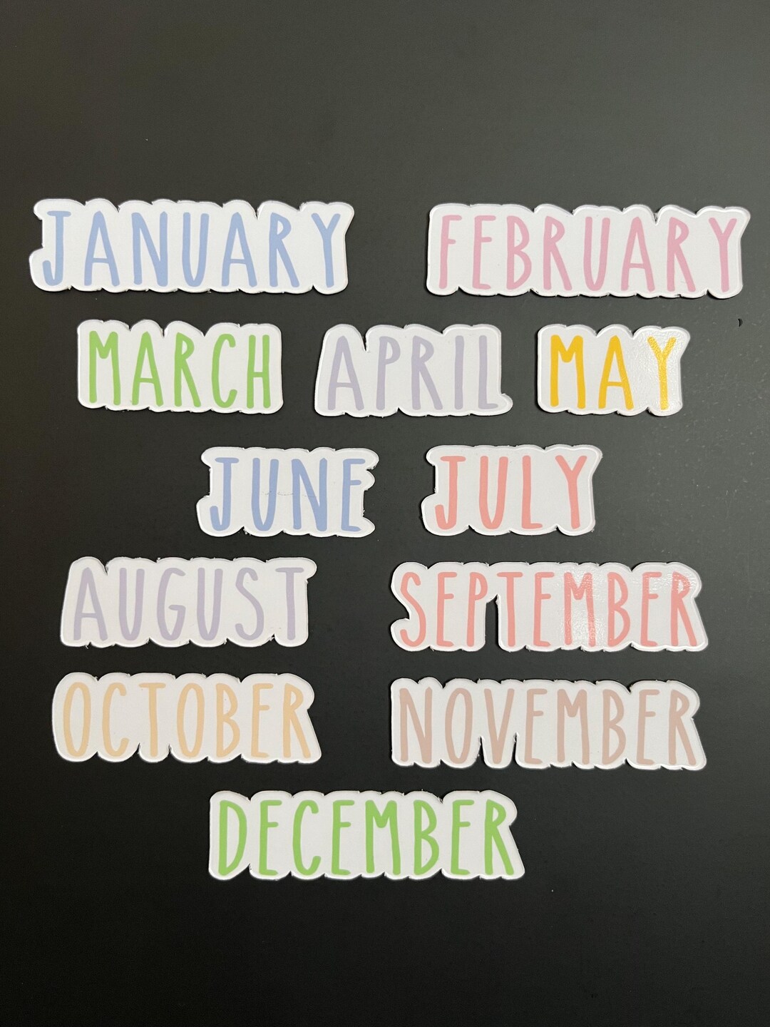 The SKINNY Font Months Calendar Magnets // Planner Months Magnets ...
