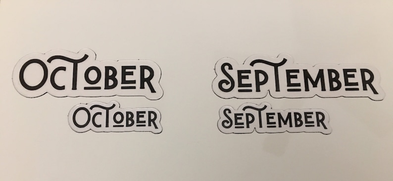 Magnetic Calendar Months in Black // Fancy Magnet Months // Perpetual ...