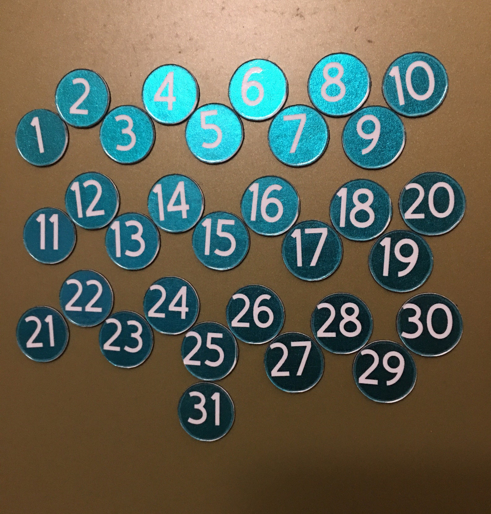Foiled Magnetic Numbers // Beautiful Foiled Planner Numbers - Etsy