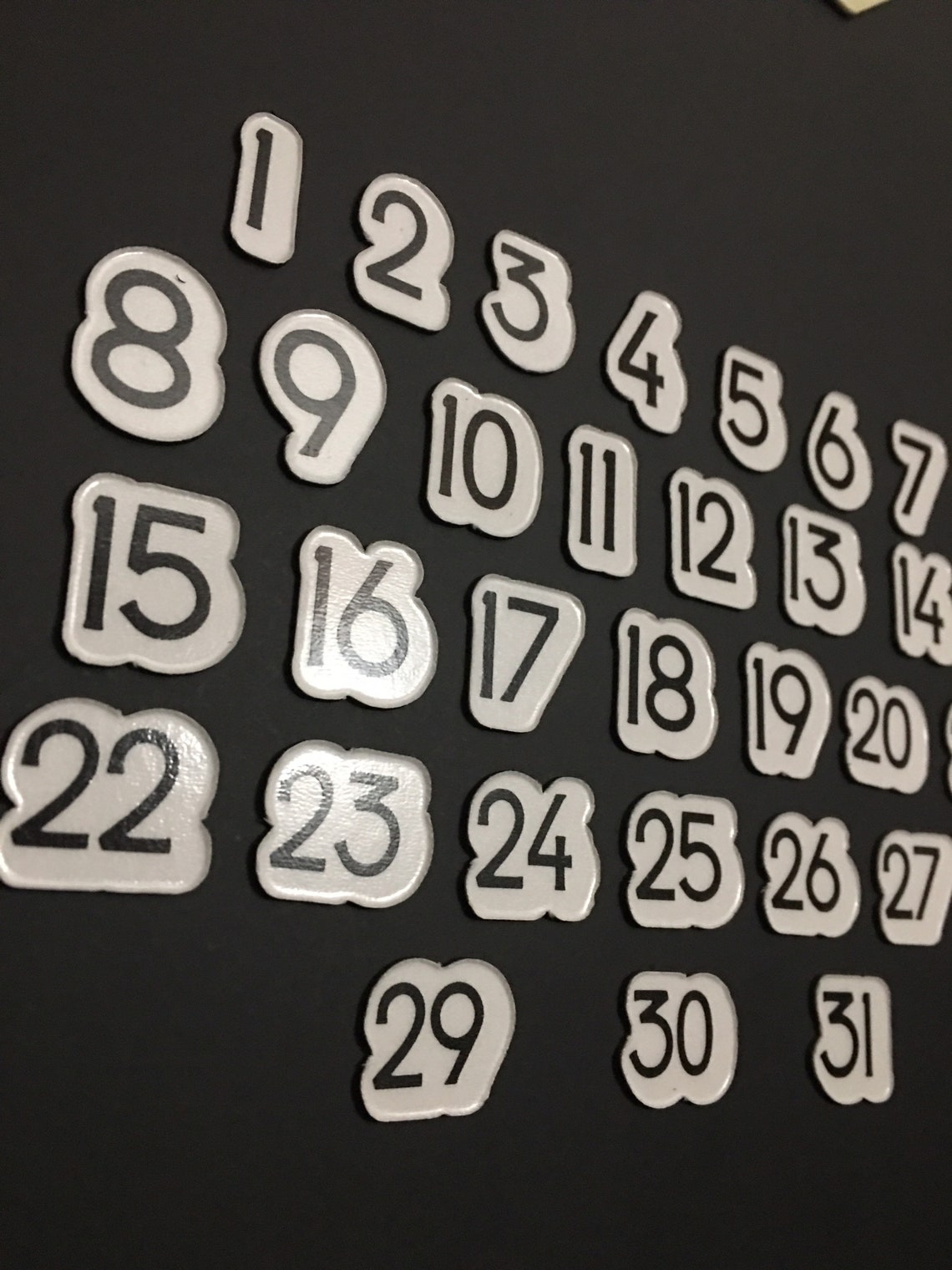 Magnet Numbers for Calendar or Board // Daily Magnets // Badhorse Font ...
