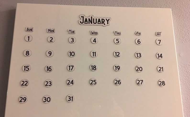 Days of the Week Magnets / Magnetic Calendar Days of the Week Full ...