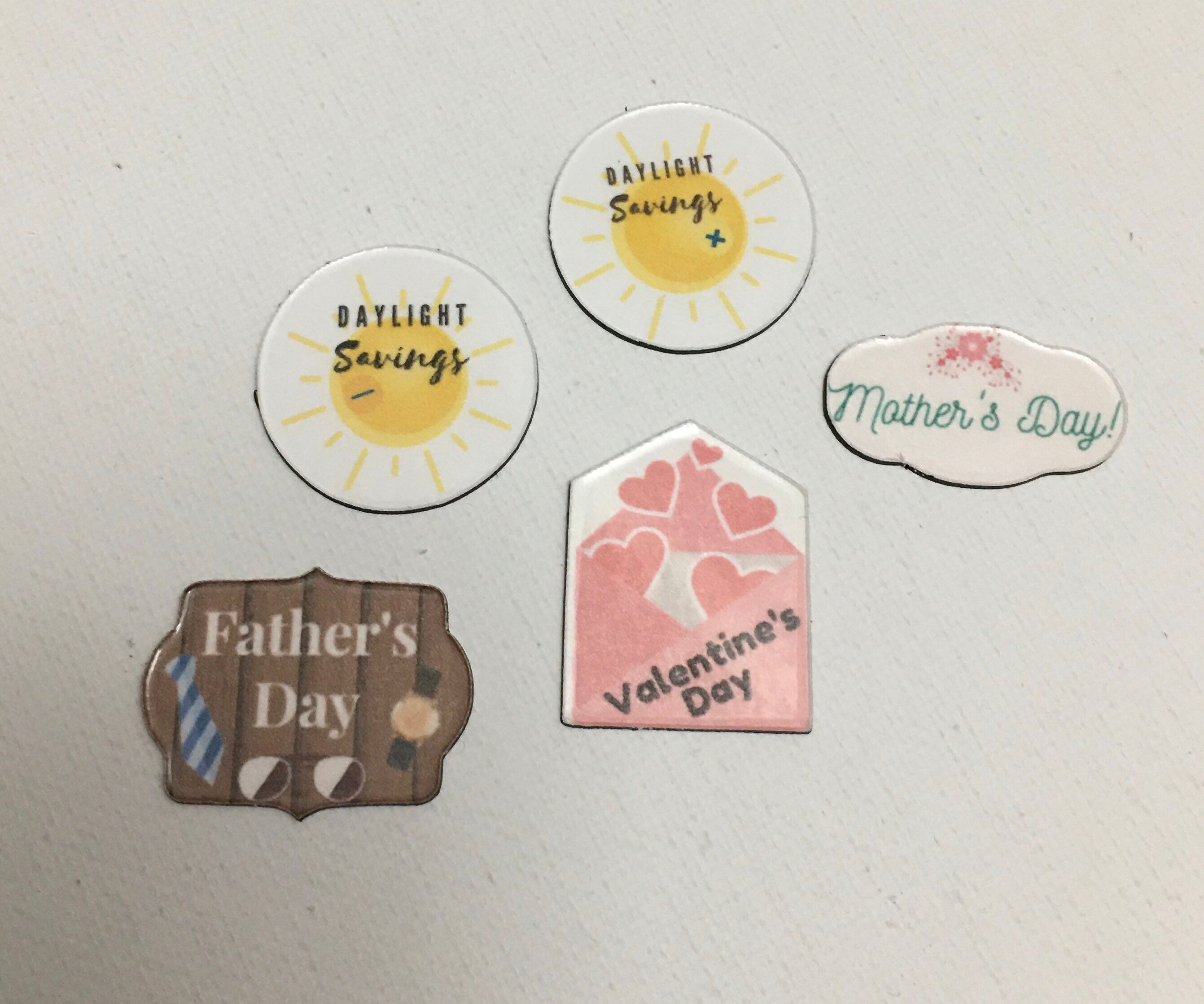 Colorful Holiday Reminder Magnets Set of 23 // Perpetual | Etsy