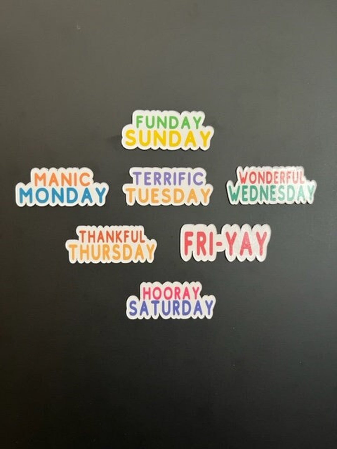Fun and Colorful Sayings for Days of the Week Magnets / Magnetic ...