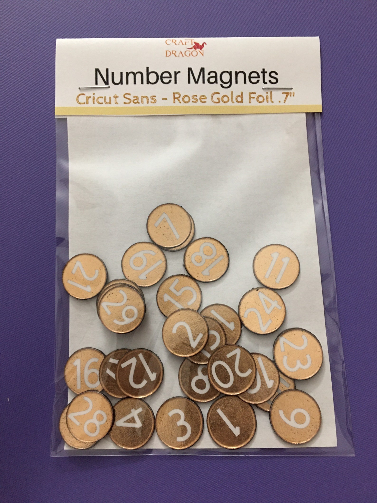 Foiled Magnetic Numbers // Beautiful Foiled Planner Numbers - Etsy
