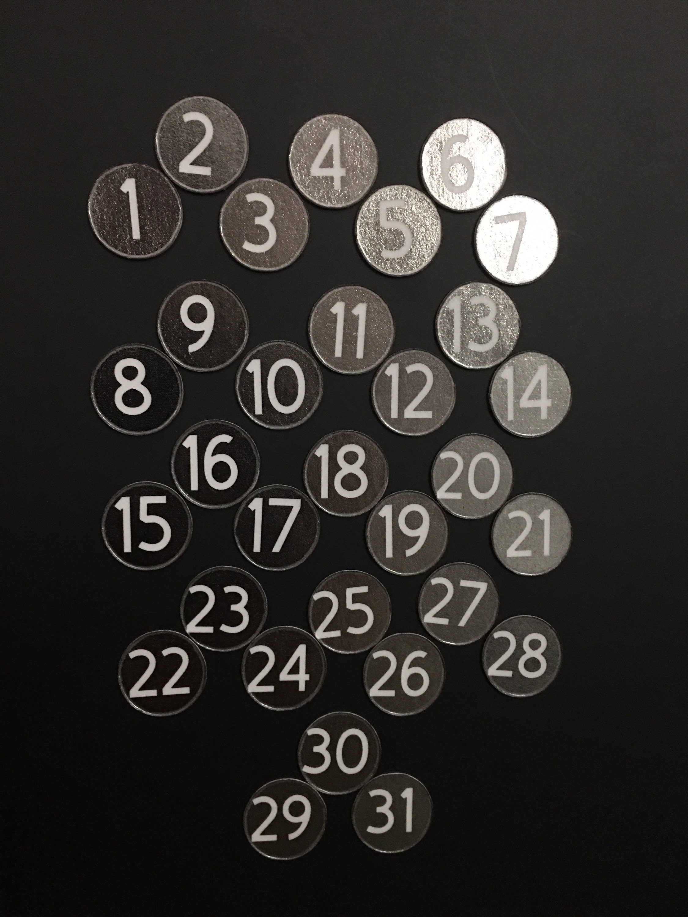 Foiled Magnetic Numbers // Beautiful Foiled Planner Numbers - Etsy