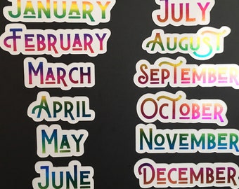 Cute Months of the Year Magnets Date Magnets Chalkboard - Etsy