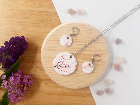 Hanami morning under the sakura tree set of jewelry H… - Gem