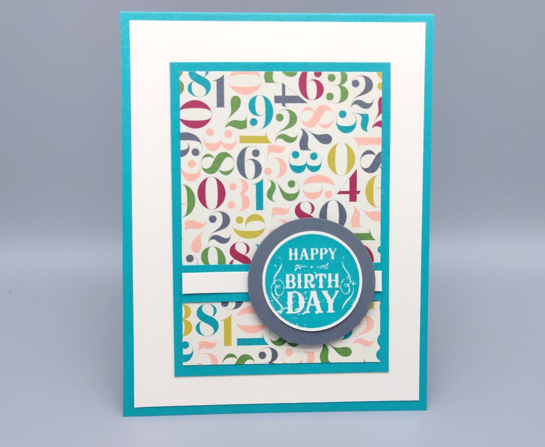 Handmade Birthday Card - Math Teacher, Accountant, Numbers - Etsy