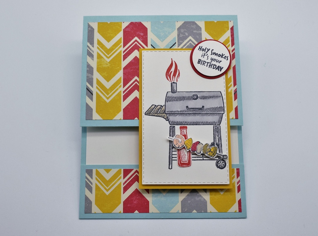 Handmade Birthday Card - Husband Boyfriend Smoker Grill Barbeque - Etsy