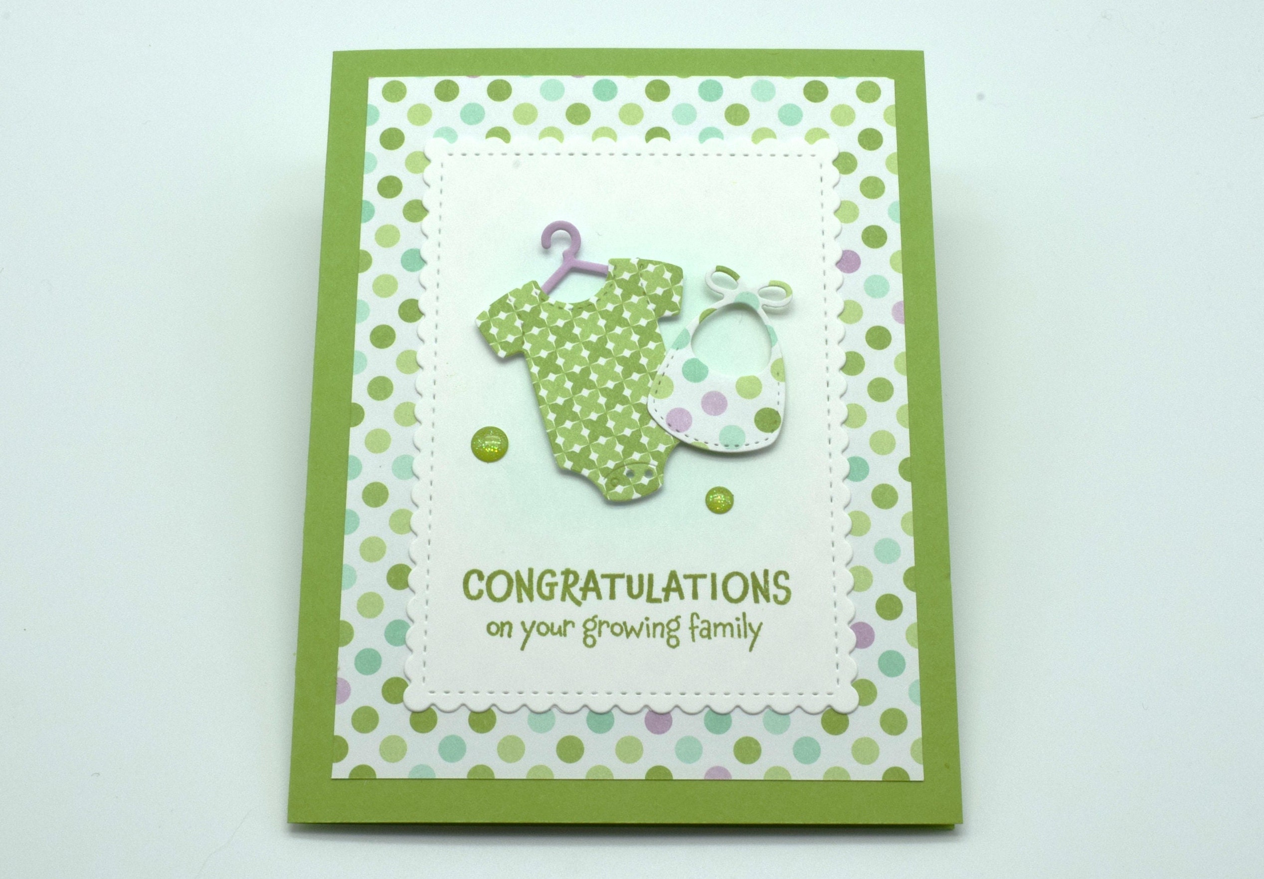 Handmade Baby Card - Congratulations Baby Shower - Etsy