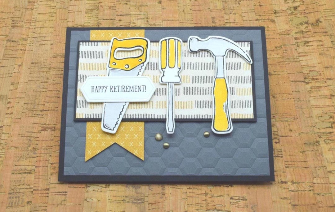 Handmade Retirement Card - Tools Carpenter Handyman - Etsy