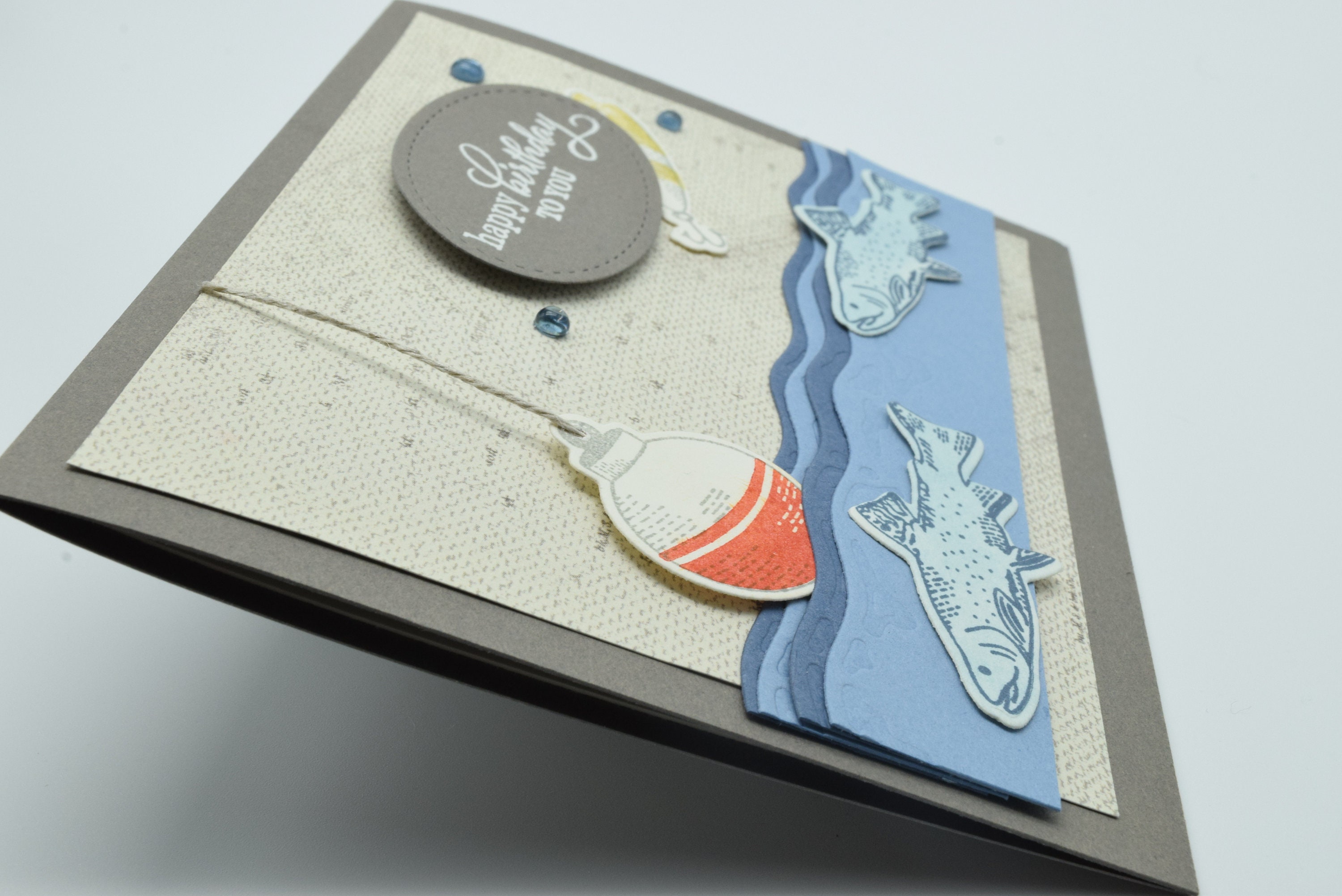 Handmade Birthday Card Fishing - Etsy