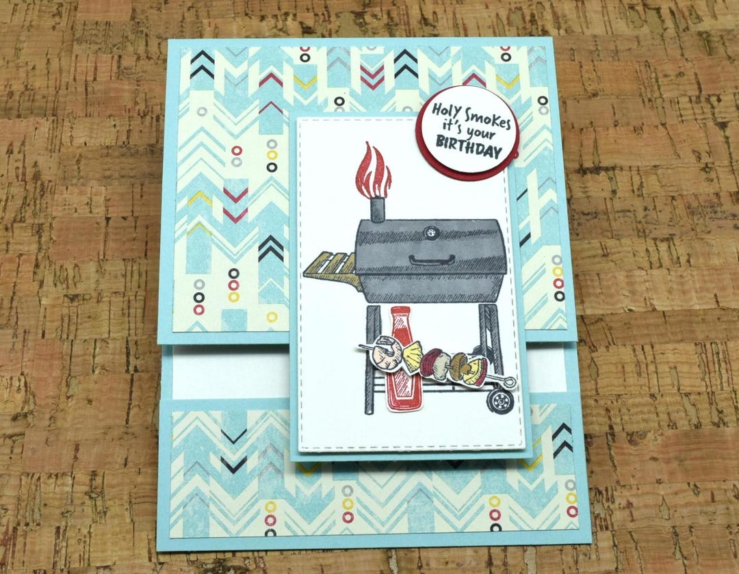 Handmade Birthday Card - Husband Boyfriend Smoker Grill Barbeque - Etsy