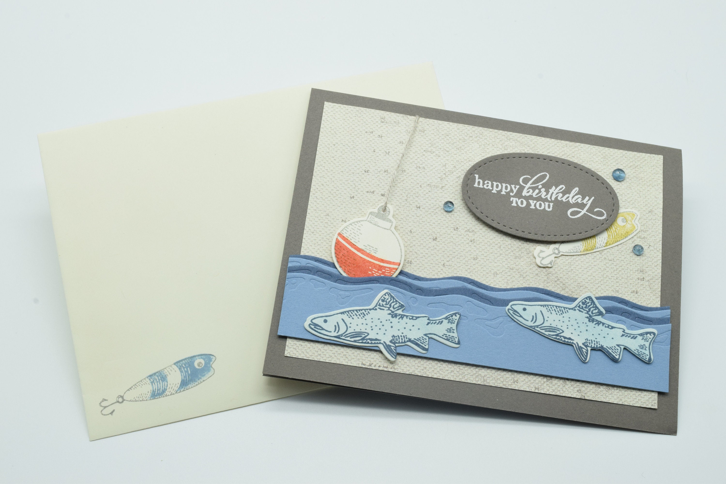 Handmade Birthday Card Fishing - Etsy