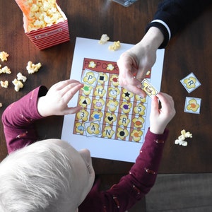 Popcorn Bingo Preschool Shape and Color Recognition Game Digital ...