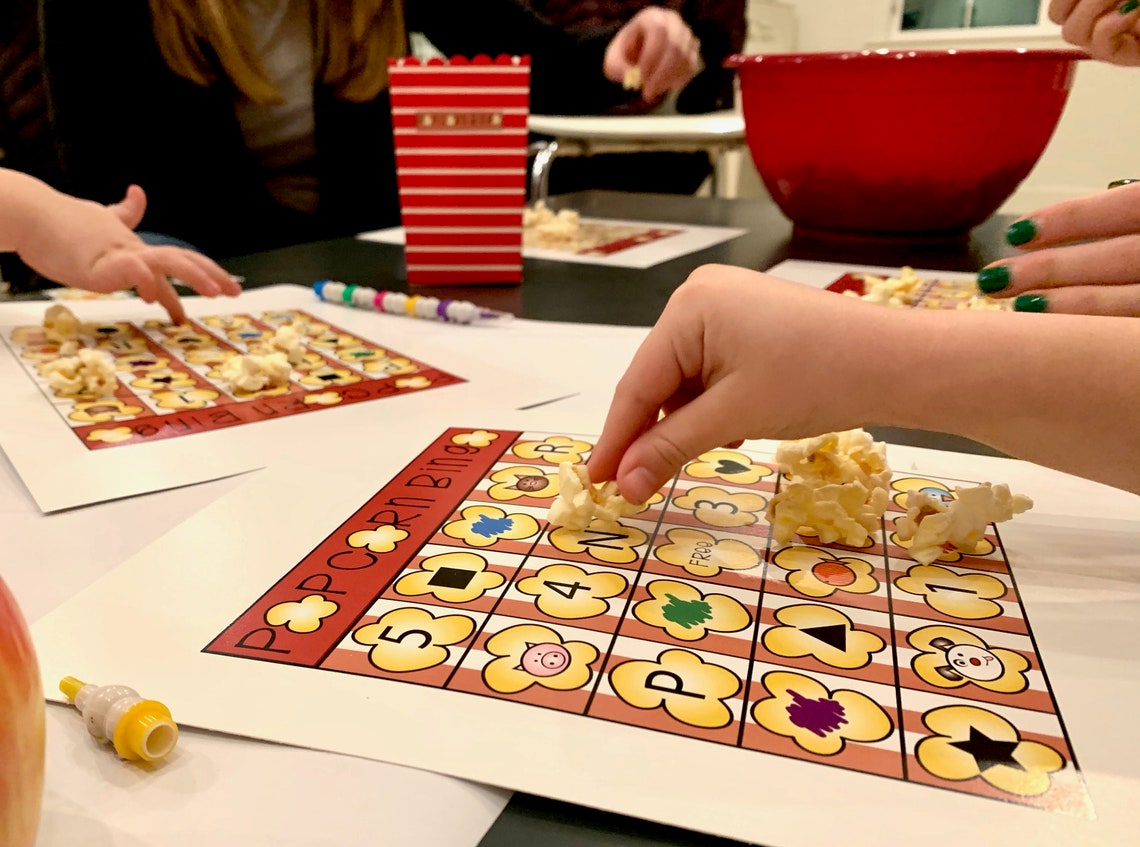 Popcorn Bingo Preschool Shape and Color Recognition Game Digital ...