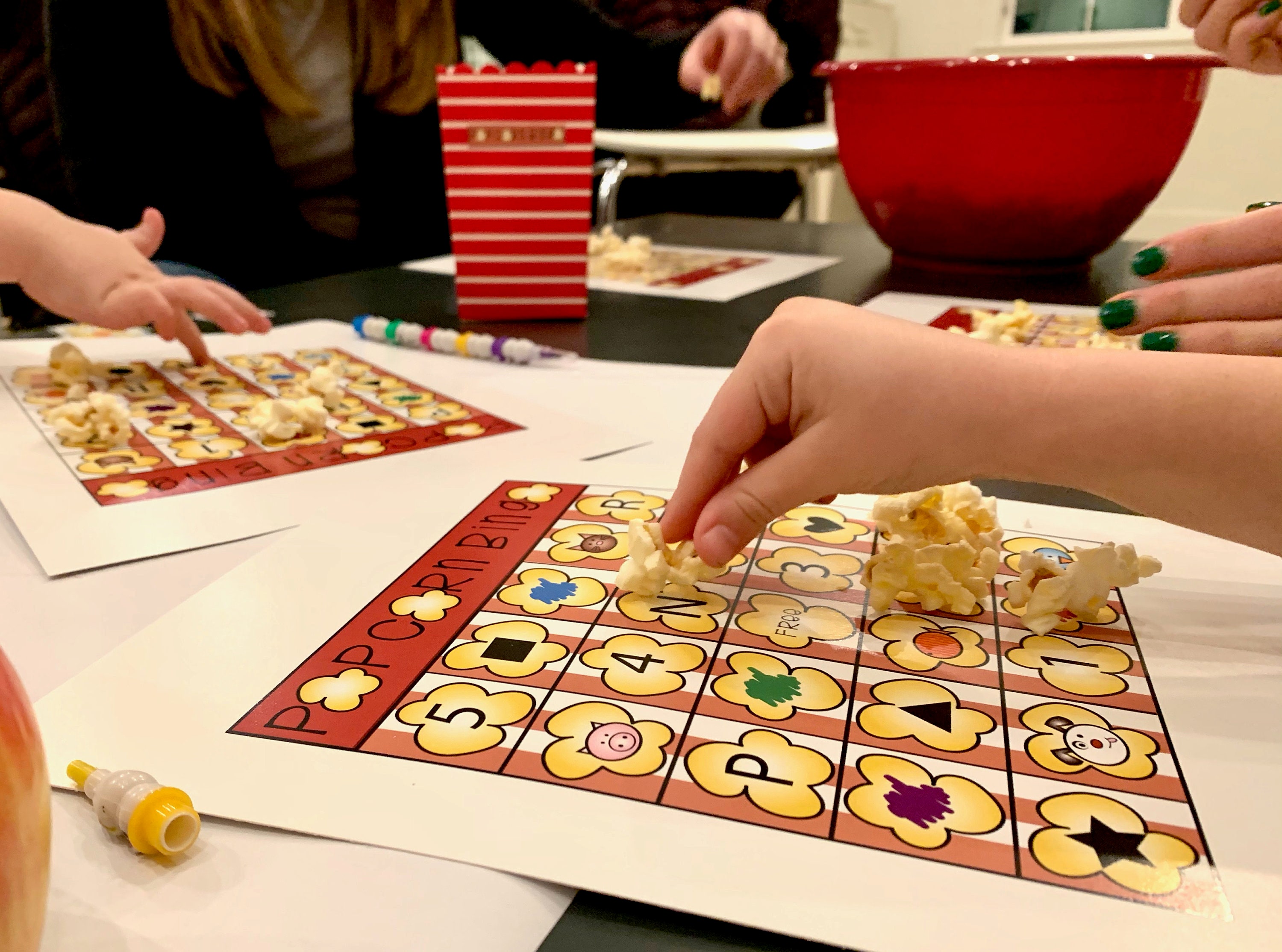 Popcorn Bingo Preschool Shape and Color Recognition Game Digital ...