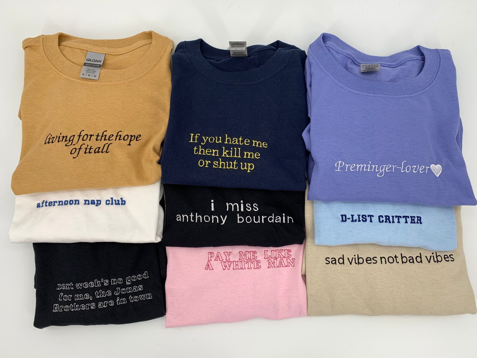 Custom Embroidered Tee Customizable Embroidered T-shirt - Etsy