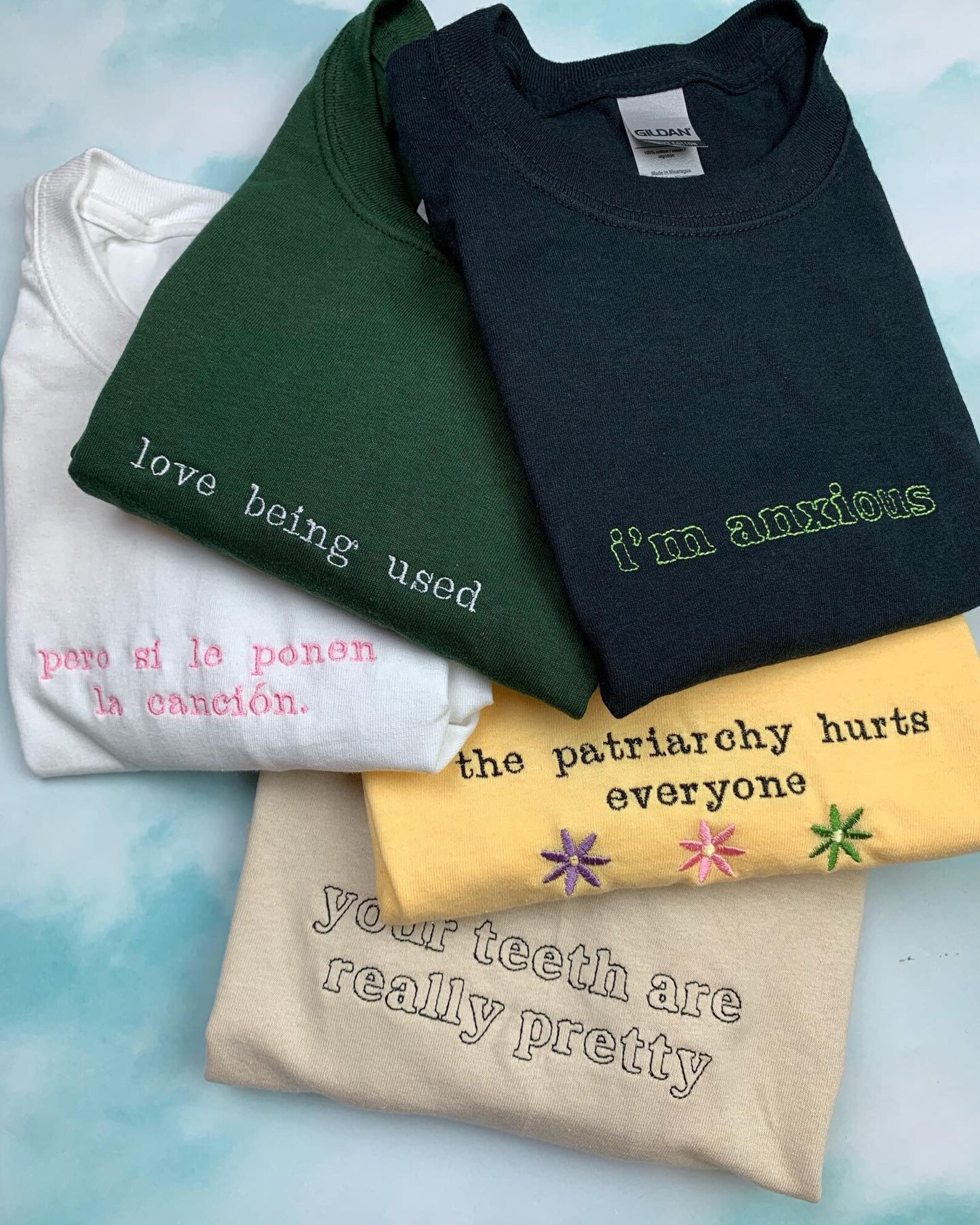 Custom Embroidered Tee Customizable Embroidered T-shirt - Etsy