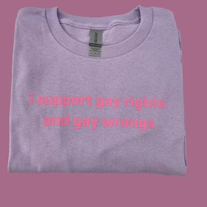 I Support Gay Rights and Gay Wrongs Unisex T-shirt or Crewneck ...