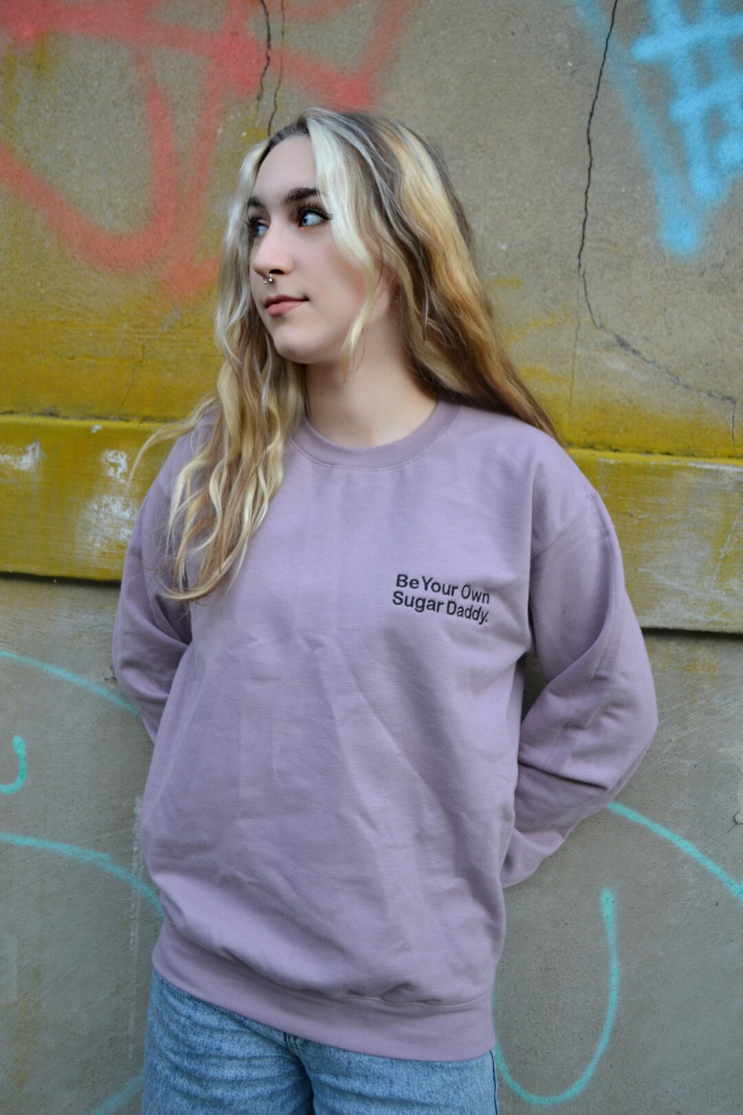 Be Your Own Sugar Daddy Embroidered Unisex Crewneck Sweatshirt - Etsy