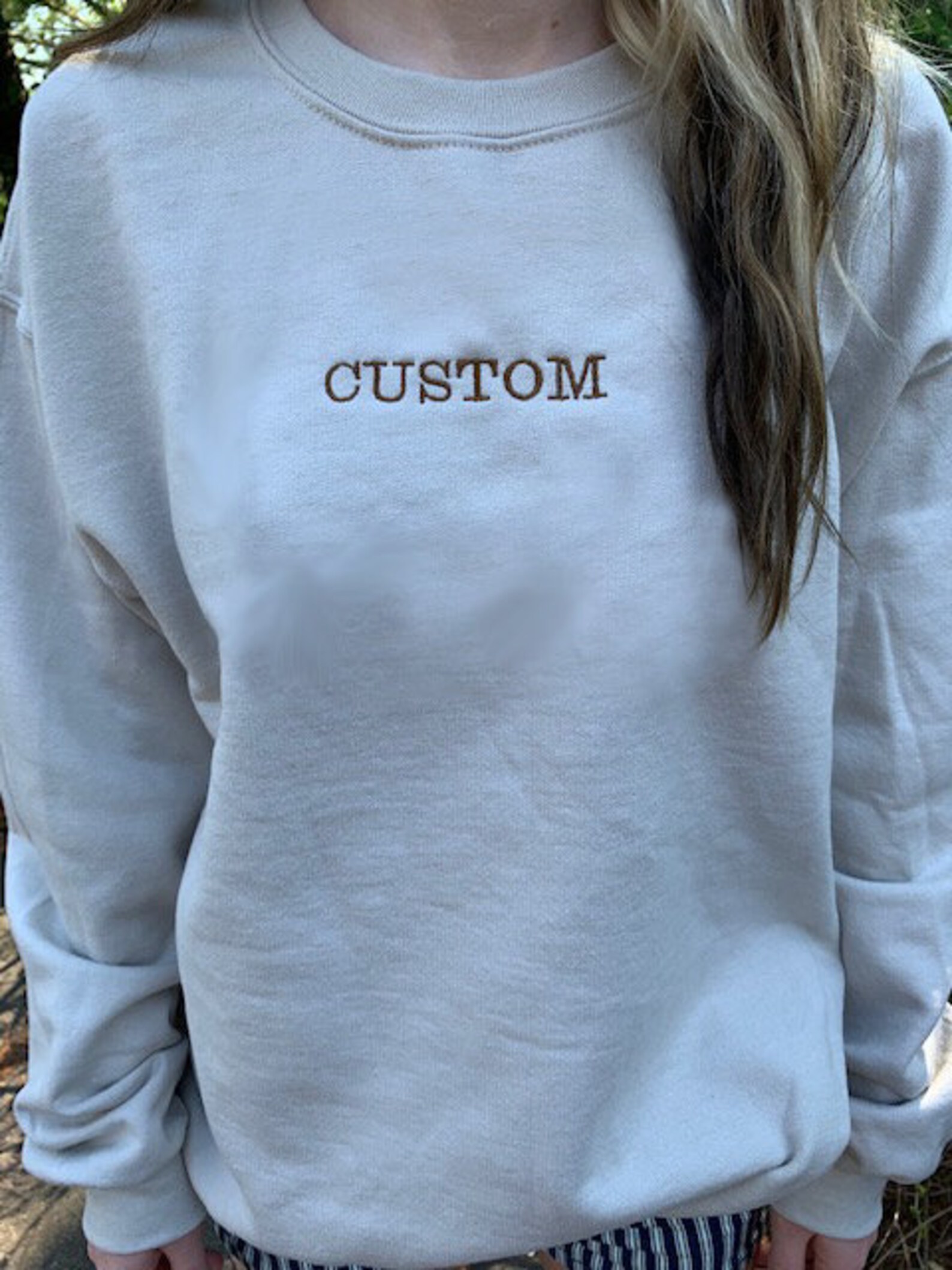 Custom Embroidered Sweatshirt Customizable Embroidered | Etsy