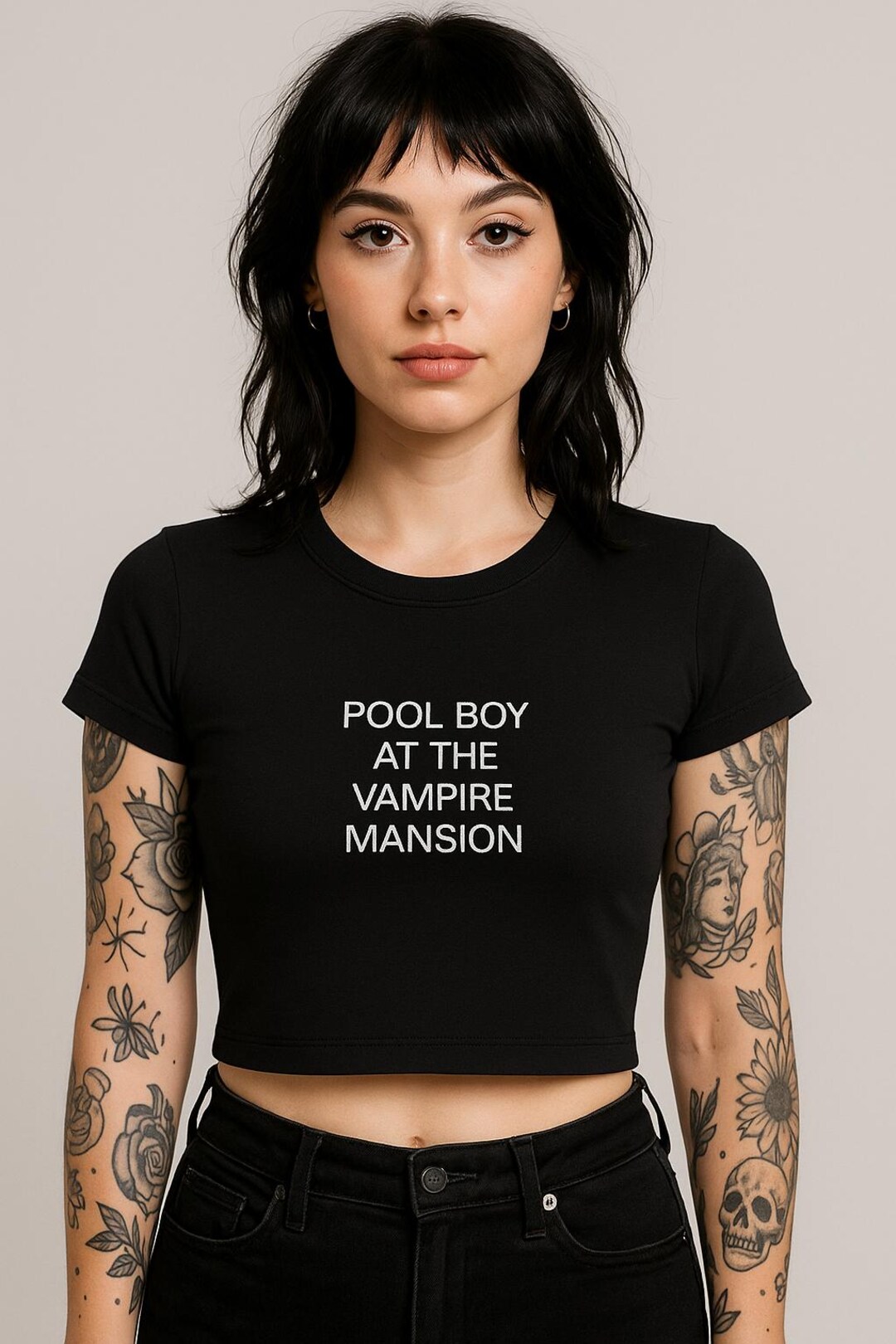 Pool Boy at the Vampire Mansion Crop Top - Etsy