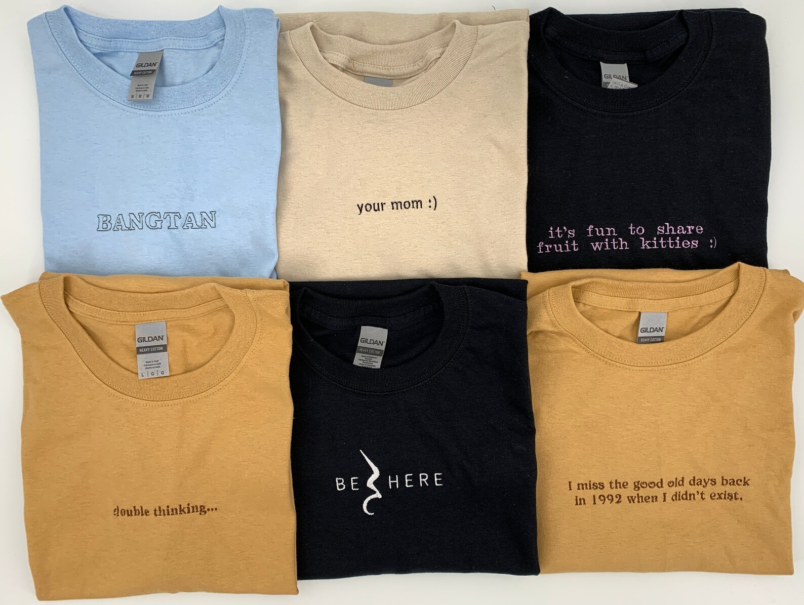 Custom Embroidered Tee Customizable Embroidered T-shirt - Etsy