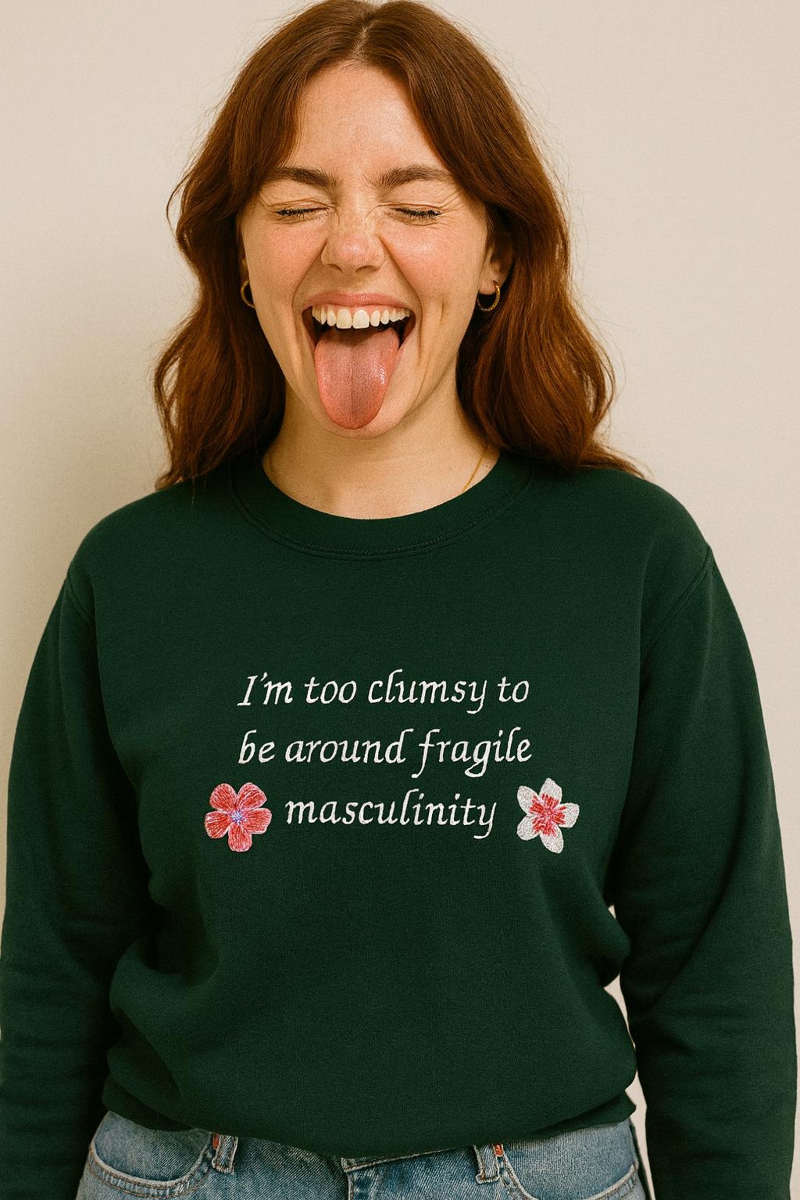 I'm Too Clumsy to Be Around Fragile Masculinity Embroidered Unisex T ...