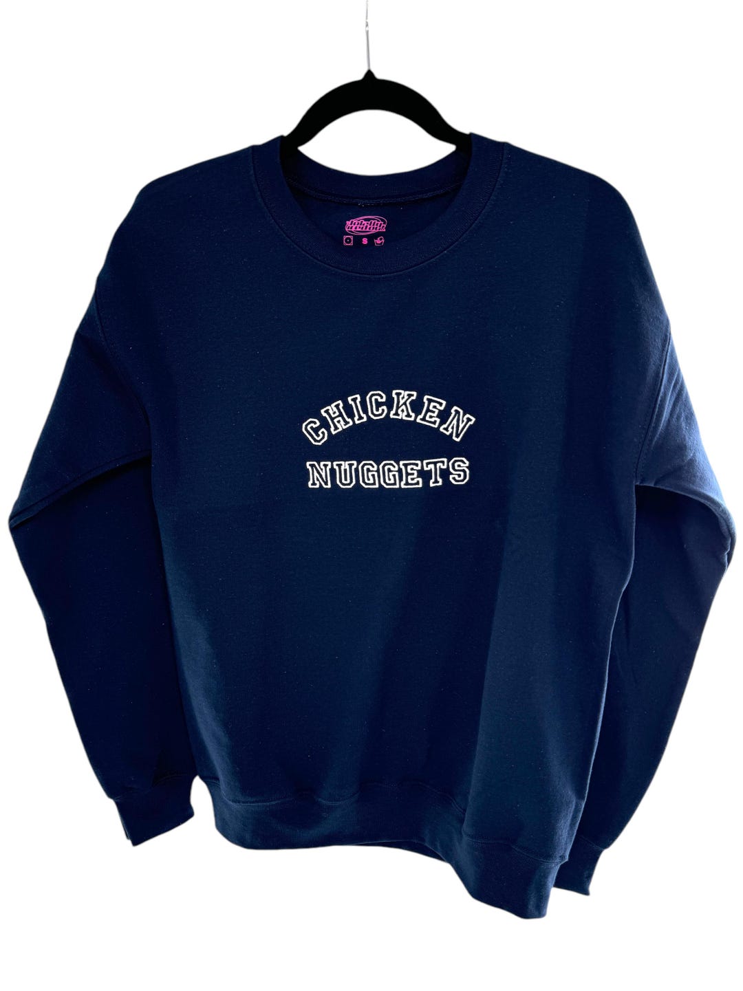 Chicken Nuggets Emroidered Crewneck Sweatshirt-curved - Etsy