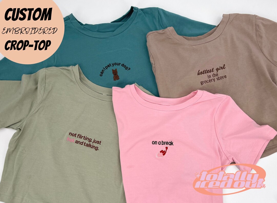 Custom Embroidered Baby Tee - Etsy