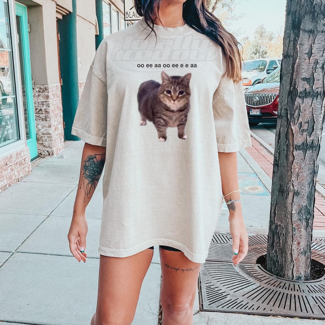 OO E E A A Cat Meme Comfort Colors T-shirt - Etsy