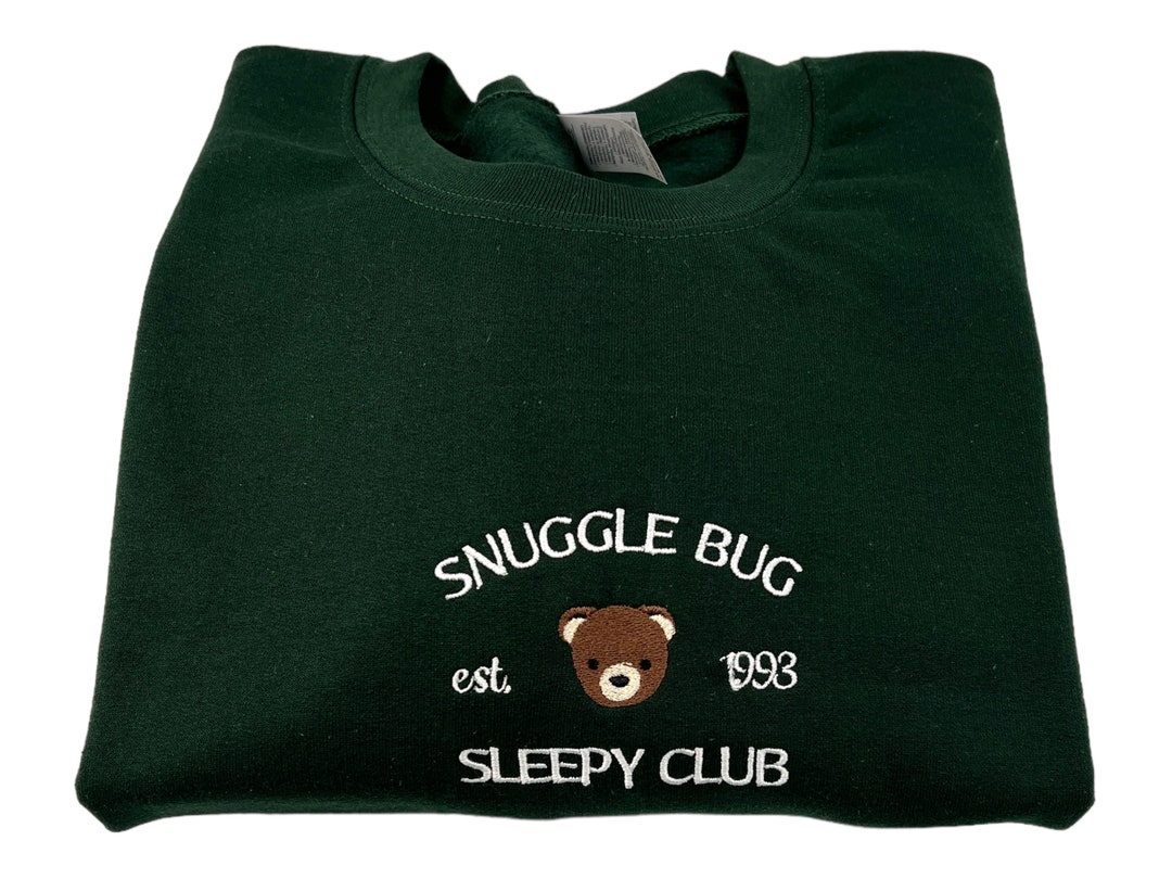 Snuggle Bug Sleepy Club Cute Unisex Embroidered T-shirt or Crewneck ...