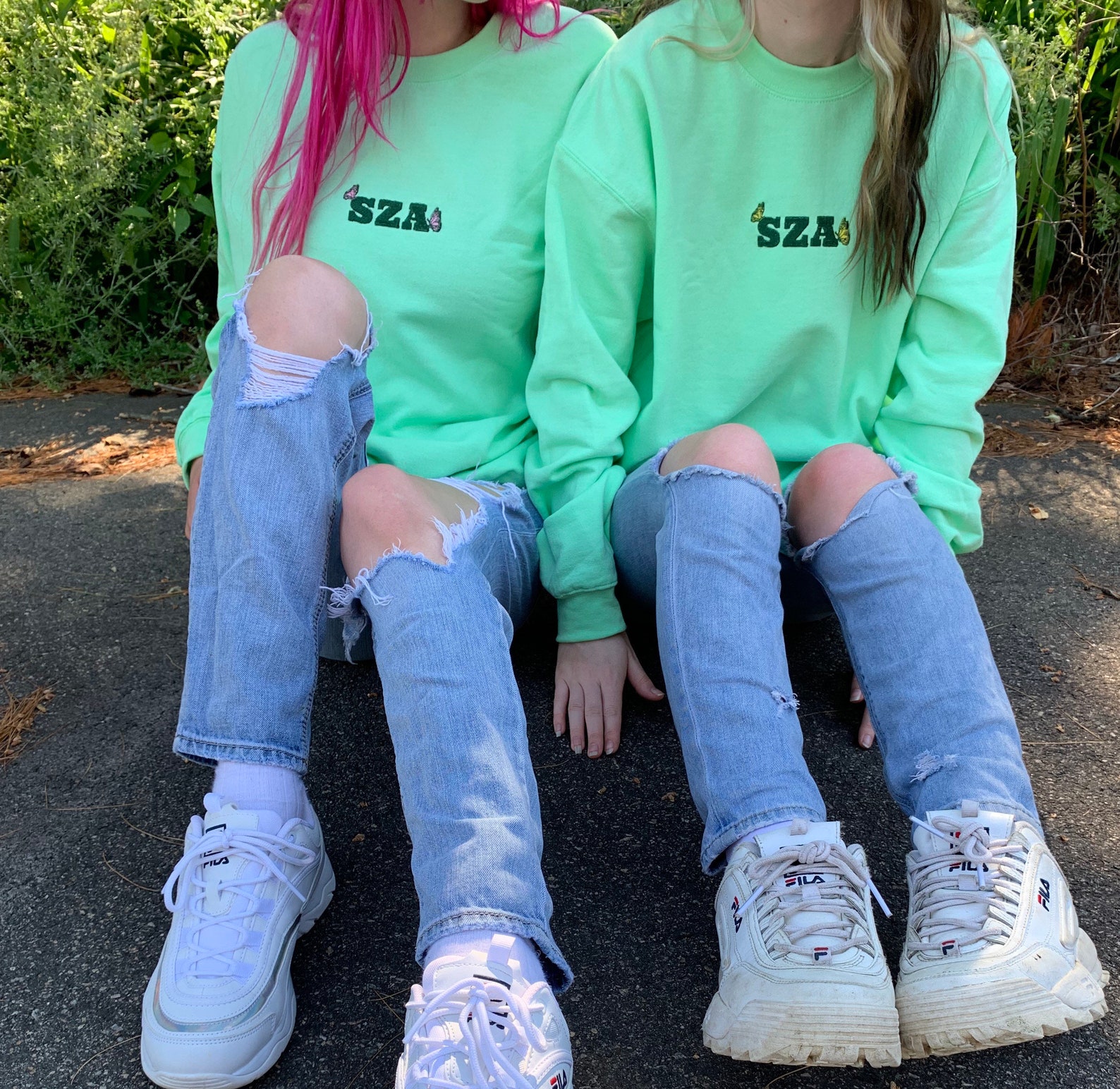 SZA Butterfly Embroidered Crewneck Sweatshirt - Etsy
