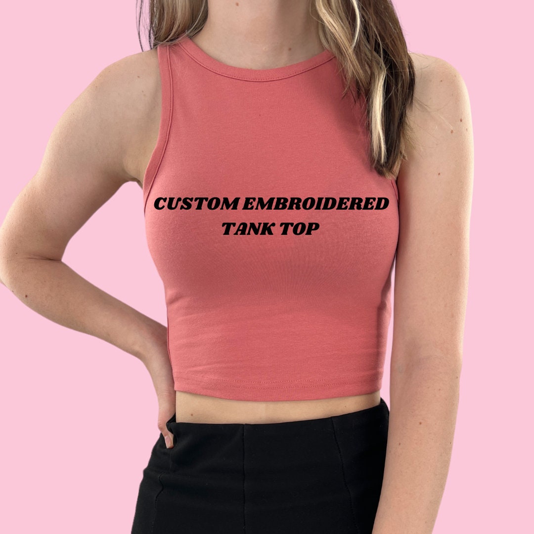 Custom Embroidered Tank Top, Personalized Tank Top, Custom Tank - Etsy