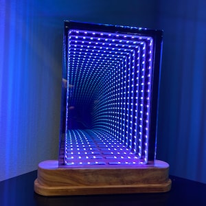 Infinity Mirror - Olive Wood - Black - Etsy