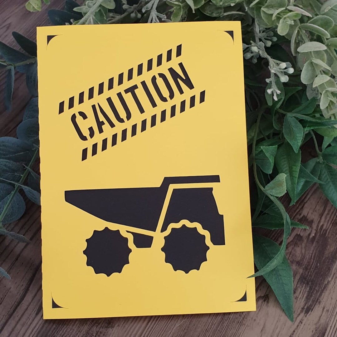 Craftisvg Construction Themed Greeting Card SVG - Etsy