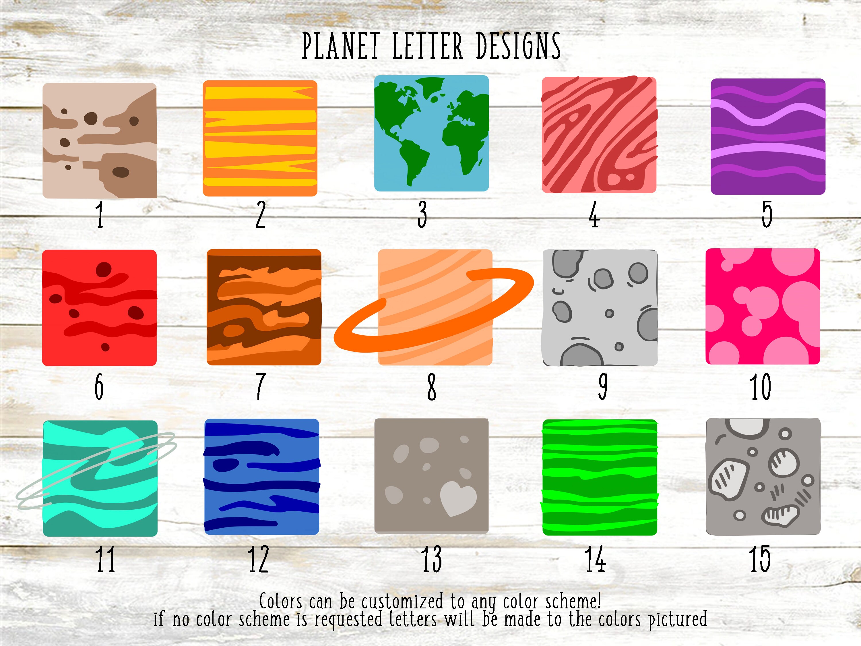 Custom Space Planet Letter Name Banner Birthday Baby Shower | Etsy