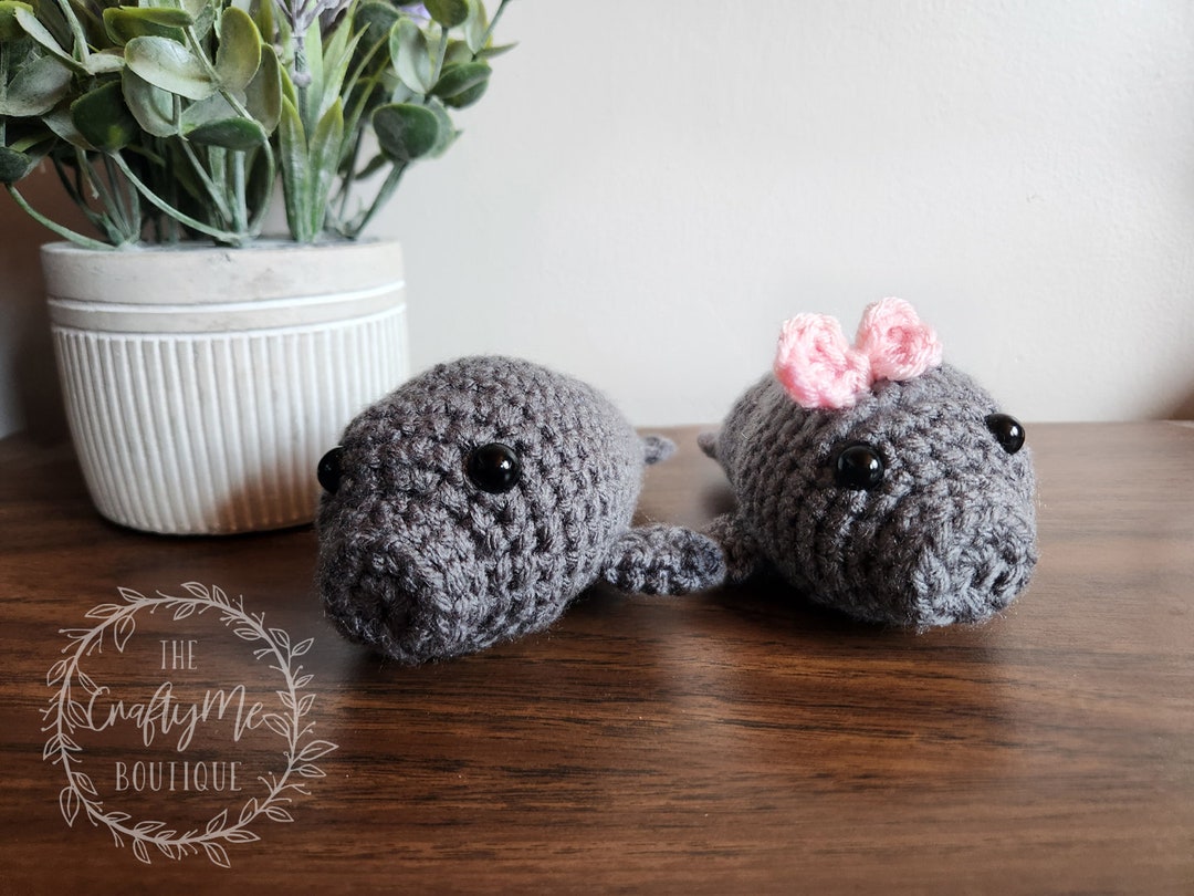Phil and Barbara Manatee Crochet Pattern, Amigurumi Animal Pattern - Etsy