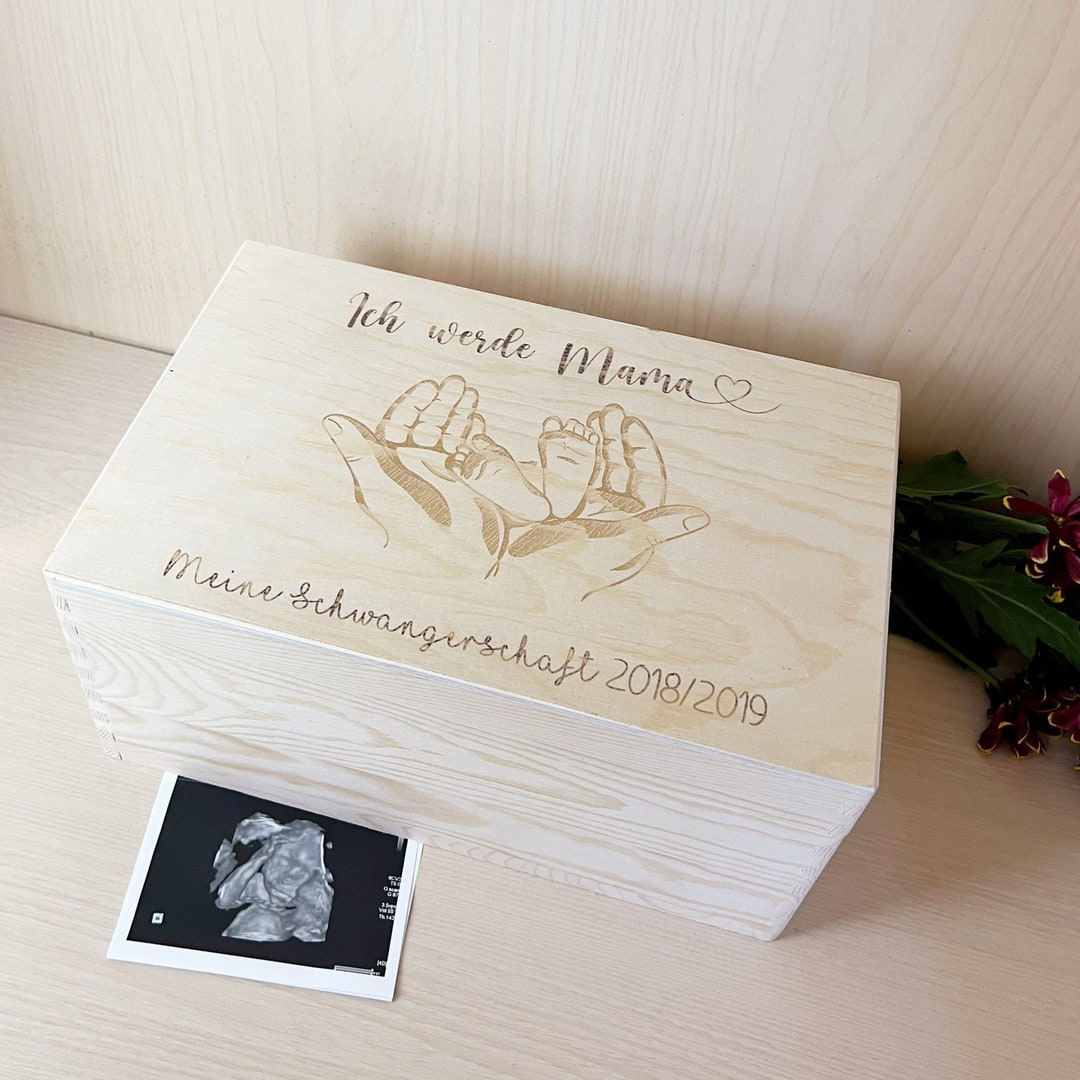Pregnancy Reminder Box, Personalized Wooden Reminder Box, I'm Going to ...