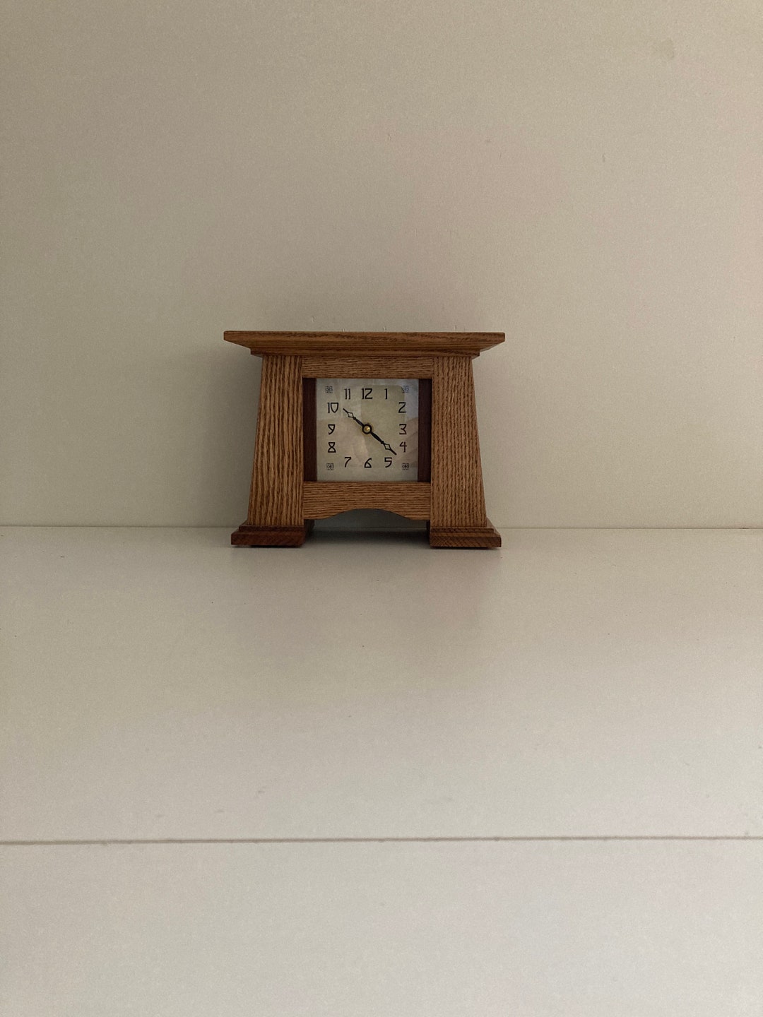 Arts and Craftsman Clock, Ivory Dial - Etsy