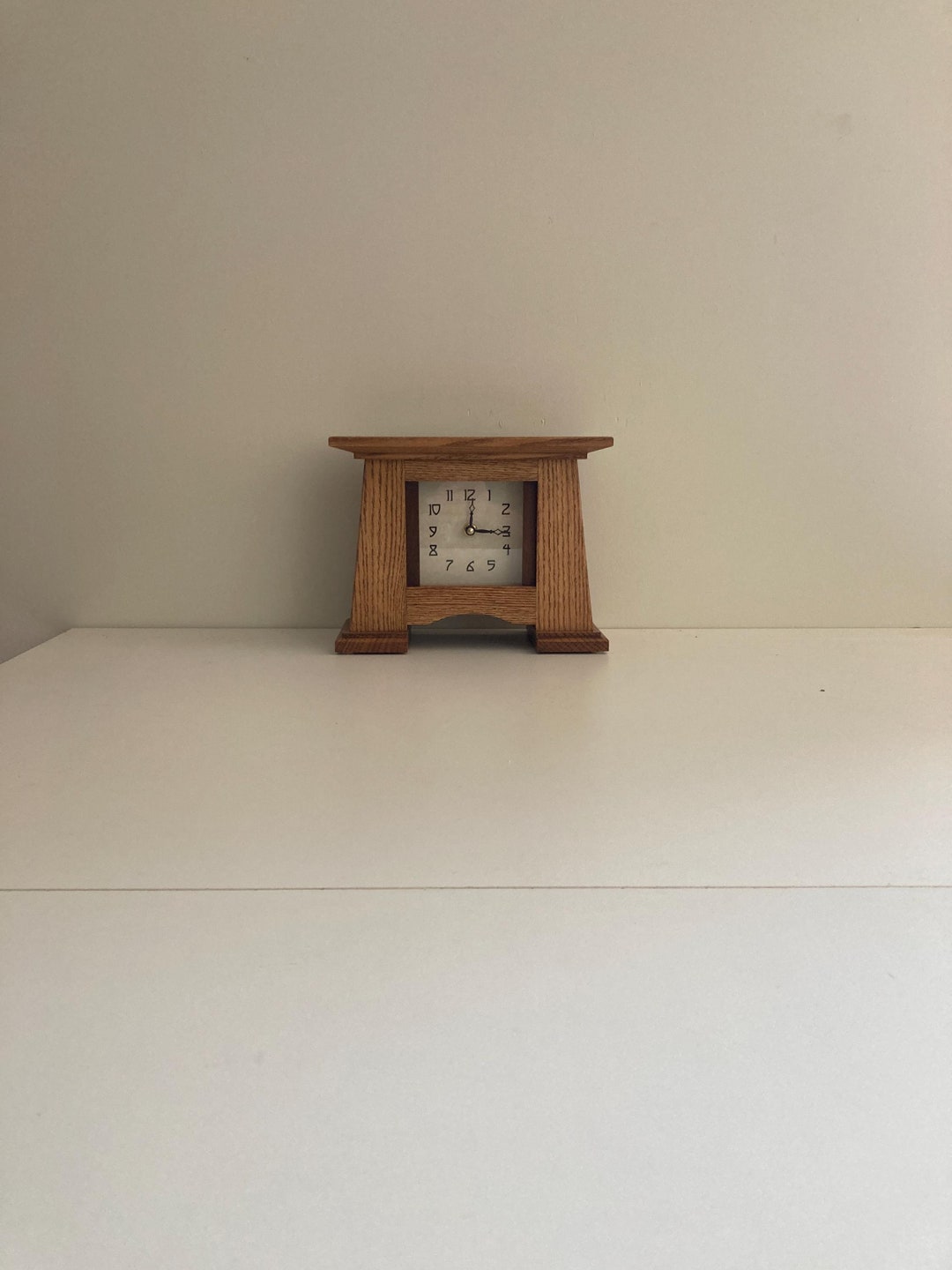 Arts and Craftsman Clock, Ivory Dial - Etsy