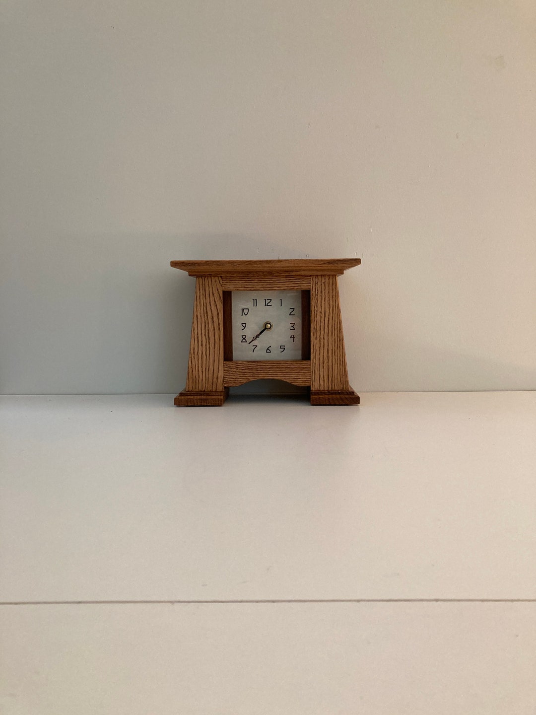 Arts and Craftsman Clock, Ivory Dial - Etsy