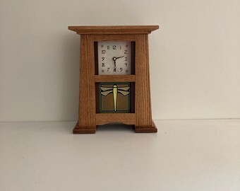 Arts & Crafts Mantel Clock With Motawi Art Tile ,mission Style Clock - Etsy